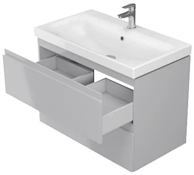 Cersanit Moduo Slim, umyvadlová skříňka 80cm, šedá lesklá, S929-001
