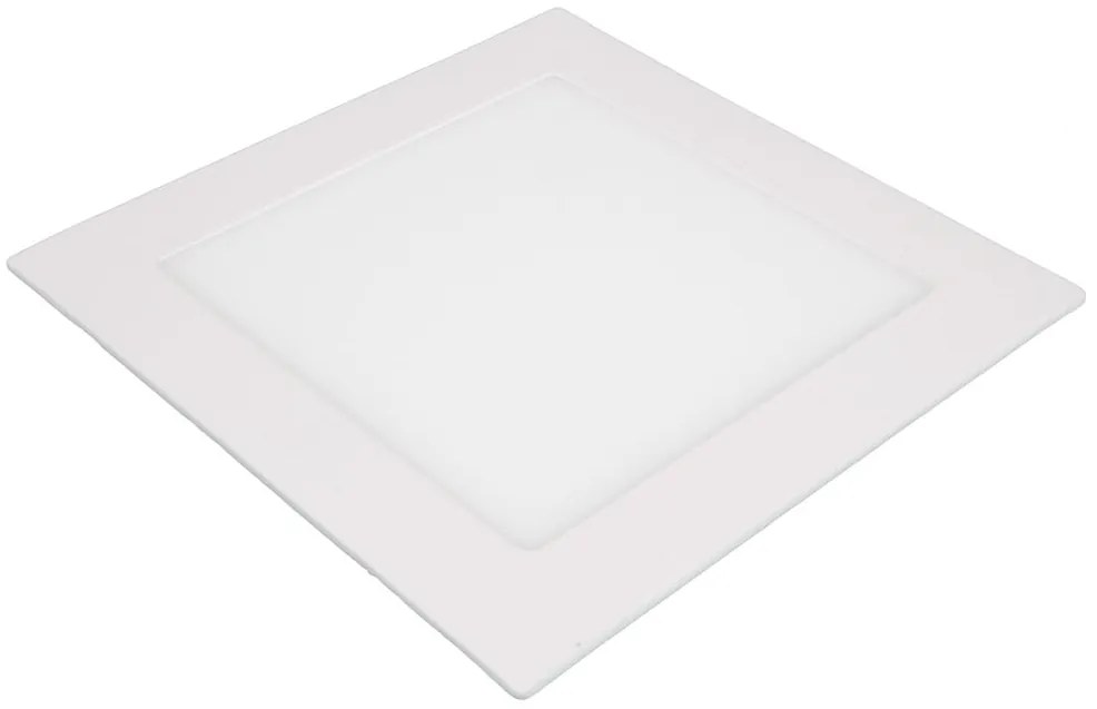 Bílý vestavný LED panel hranatý 170 x 170mm 12W stmívatelný Barva světla Denní bílá