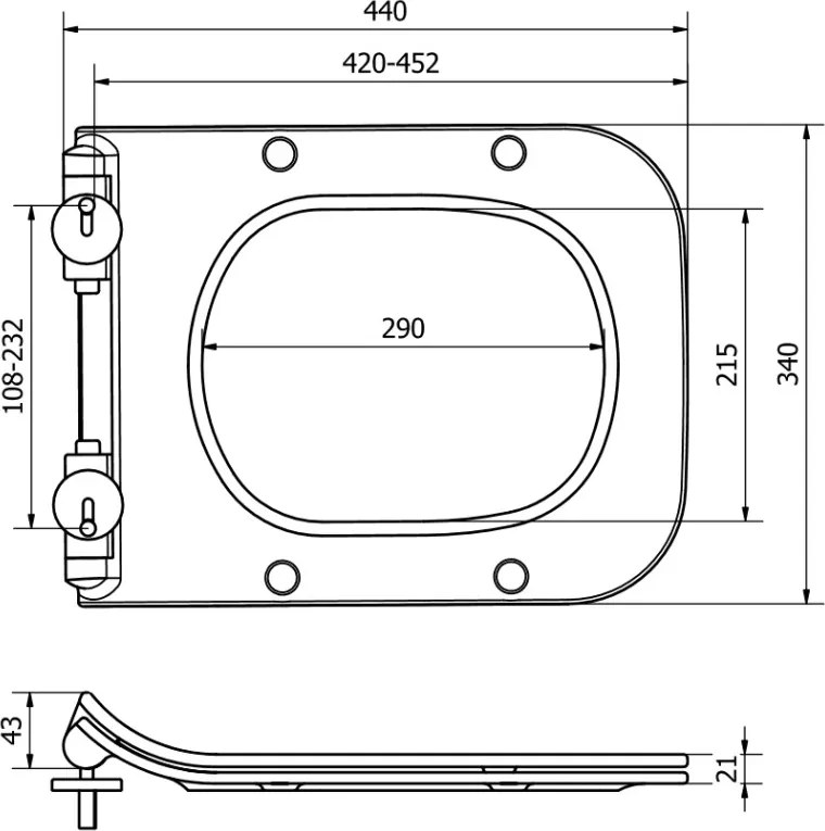 Mexen deska pomalu padající slim, duroplast, bílý lesk - 39080100