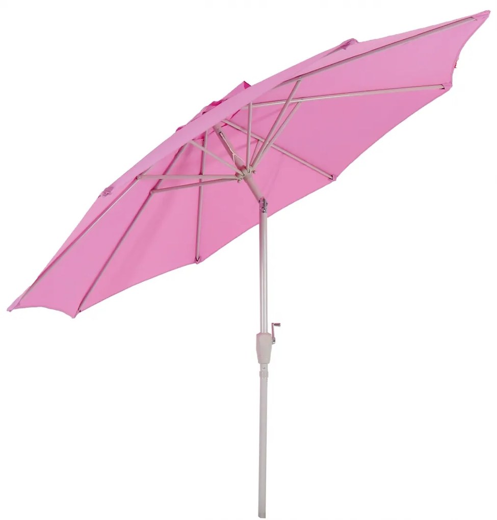 Slunečník N18 Ø 2,7m sklopný polyester/hliník - lila