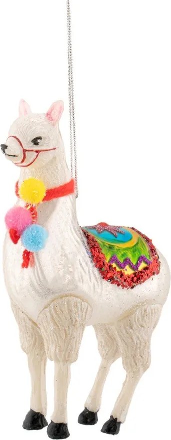 Skleněná vánoční ozdoba 9 cm Llama – Sass &amp; Belle