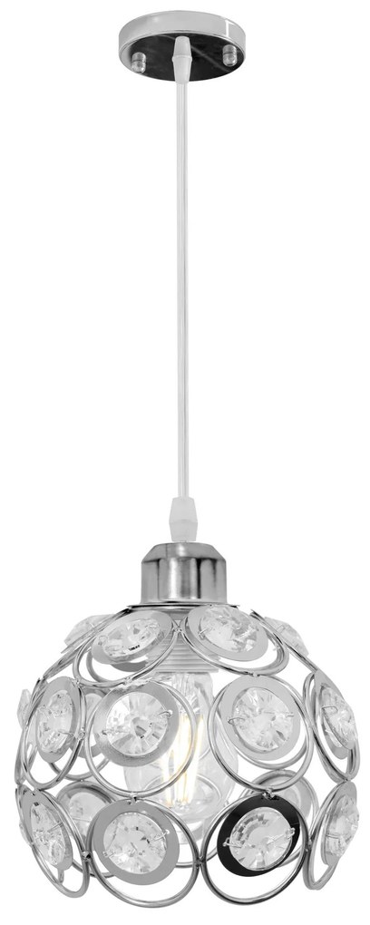 Toolight Elegantní stropní světlo APP207 Crystal Loft Silver