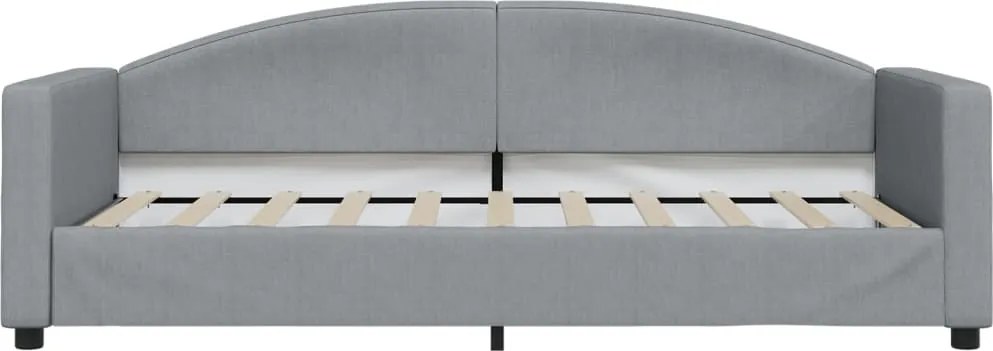 Válenda s přistýlkou světle šedá 90 x 190 cm textil 3197198