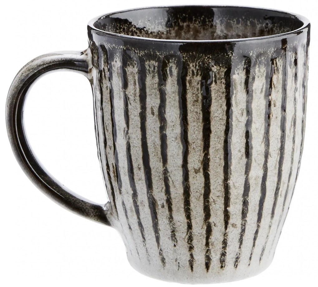 MADAM STOLTZ Šedý kameninový hrnek Stoneware, šedá barva, keramika