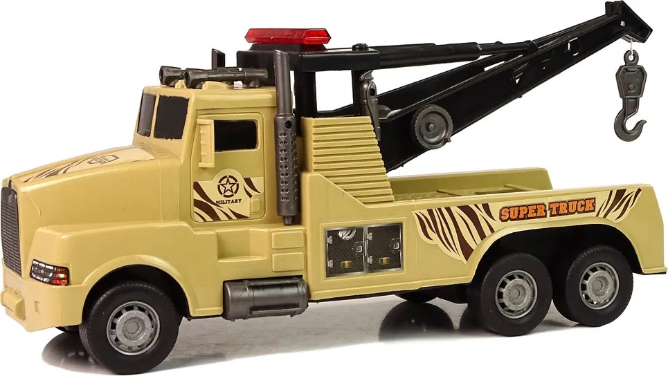 LEAN Toys Auto odtahový vůz asistenční služba 1:10 s lanem, hnědý