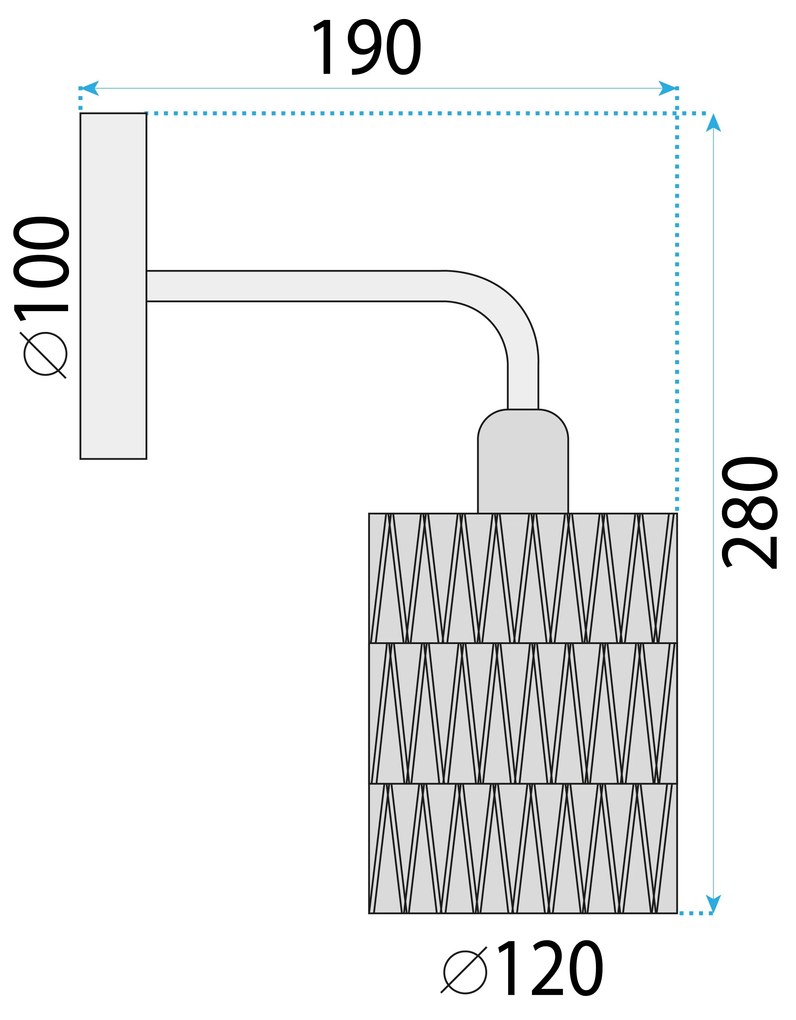 Toolight Nástěnné BOHO svítidlo APP1623-1W