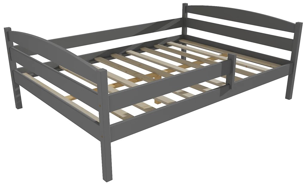 Vomaks Dětská postel DP 017 XL se zábranou Rozměr: 160 x 200 cm, Barva: bezbarvý lak