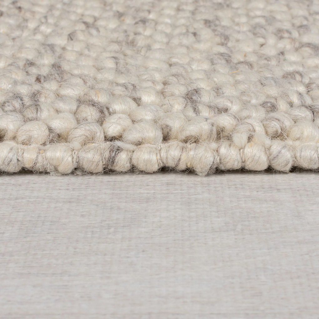 Flair Rugs, Ručně tkaný kusový koberec Minerals Border Natural, 160x230, béžová, chodba / předsíň