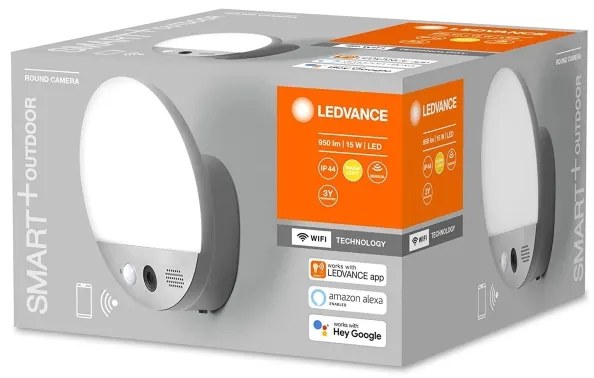 Ledvance- LED Nástěnné svítidlo se senzorem a kamerou SMART+ 15W/230V Wi-Fi IP44