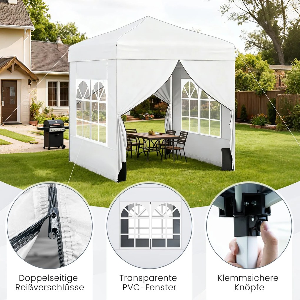 Costway Pop Up Pavilion Skládací zahradní altánek s odnímatelnými bočními