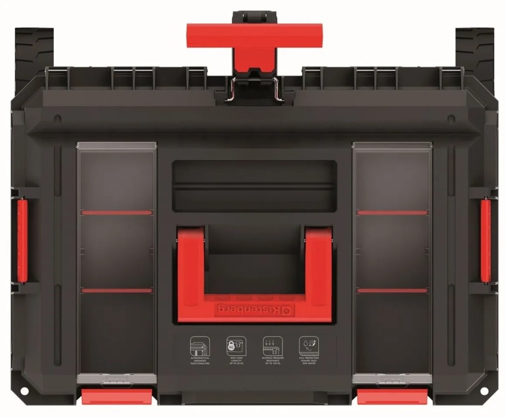 Kufr na nářadí XEBLOCCK LOG 54,6 x 38 x 40 cm černo-červený