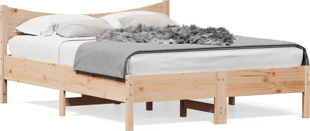 vidaXL Rám postele 120 x 200 cm masivní borovice [844729] Barva: Bílá