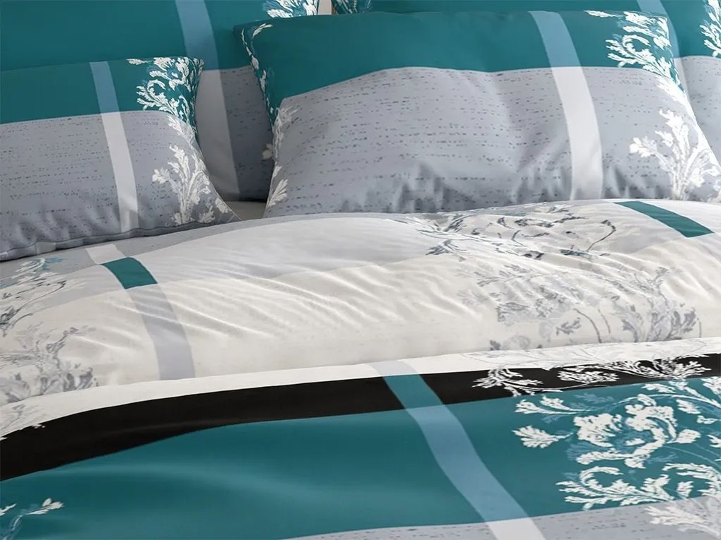 Polybavlněné povlečení LUXURY tyrkysové Rozměr povlečení: 70 x 90 cm | 140 x 220 cm
