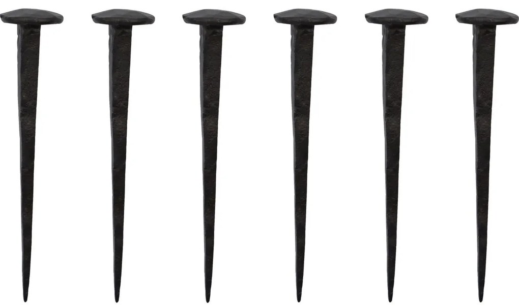 House Doctor Designový háček Wall Nail Black – set 6 ks, černá barva, kov
