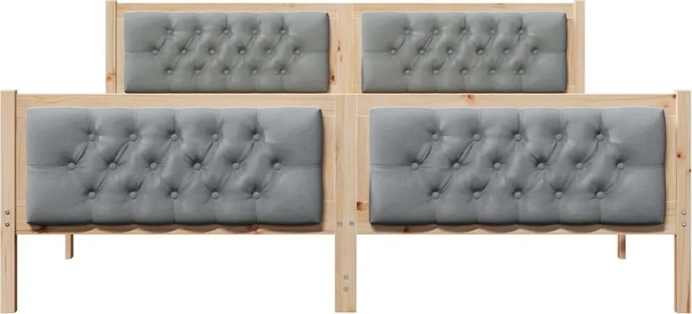 Rám postele Světle šedá 180 x 200 cm Masivní borové dřevo 3394273
