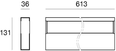 Linea Light CA039DWHMDI Regolo V2 620 Mono, bílé nástěnné svítidlo, LED 35W 2700K, šířka 61,3cm