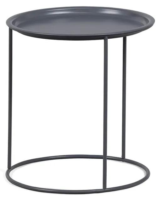Světle šedý odkládací stolek WOOOD Ivar, ø 40 cm