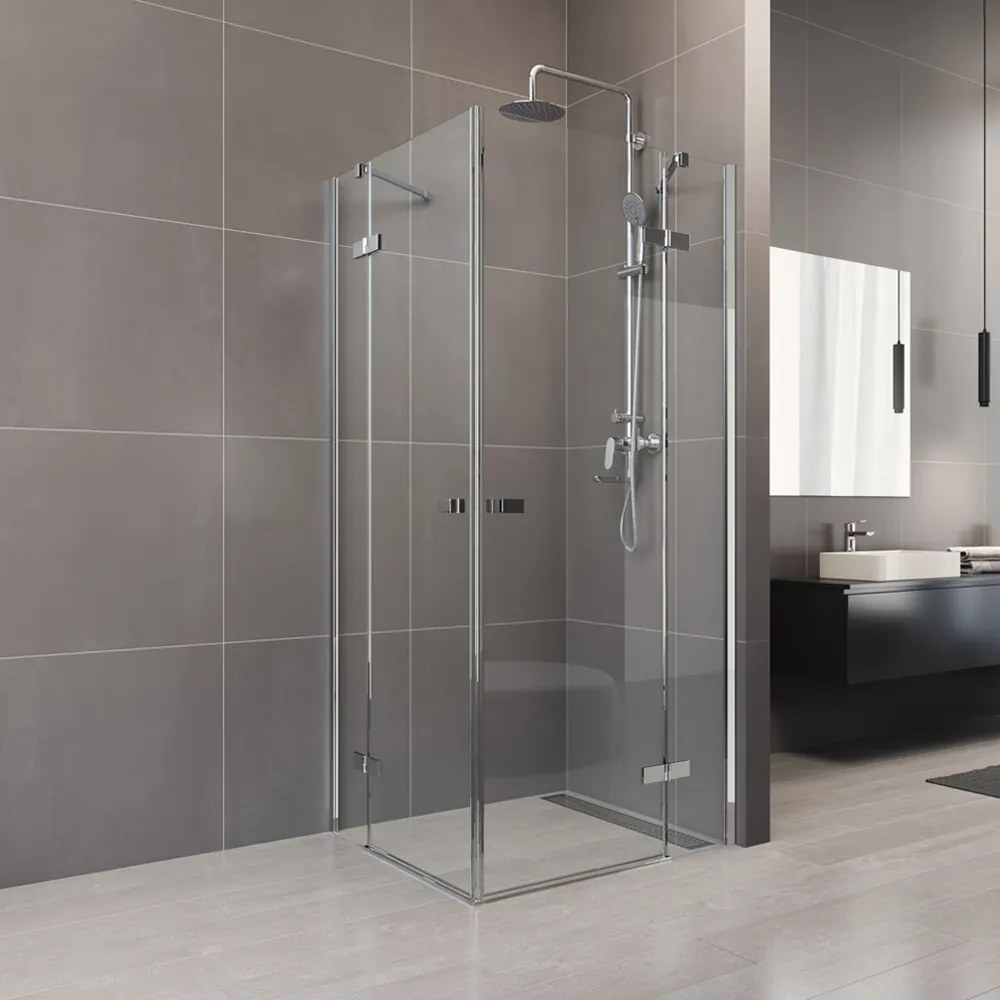 Mereo Mereo, Sprchový kout, Novea, čtverec, chrom ALU, sklo Čiré, CK10215ZVR