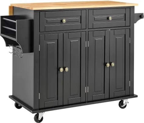 Kitchen Island Vozík Pojízdná úložná skříň na kolečkách se zásuvkou – SR191276-1