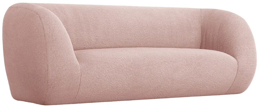 OnaDnes -20% Pudrově růžová bouclé dvoumístná pohovka Cosmopolitan Design Essen 210 cm