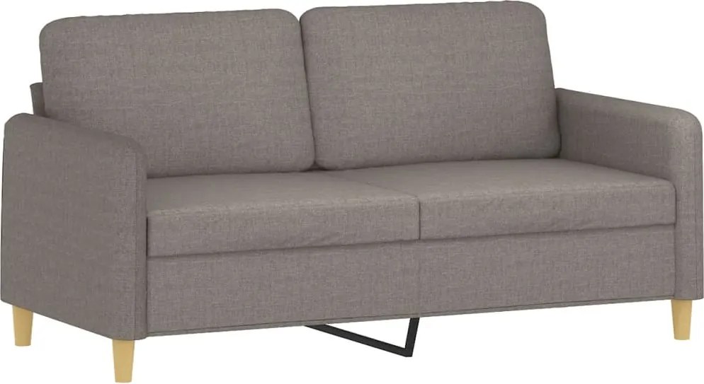2místná pohovka s polštáři taupe 140 cm textil 3200916