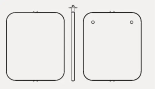 Olsen Spa Zrcadlo bez osvětlení MALŠE Rozměr A - 60 cm, Rozměr B - 3.5 cm, Rozměr C - 70 cm - ZRNOEK7060