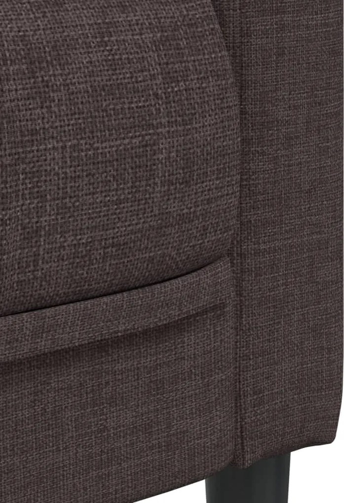 3dílná sedací souprava tmavě hnědá textil 3209232
