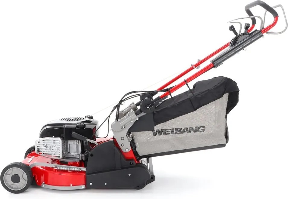 Benzínová sekačka Weibang WB 486 SBV-R profi, válec pro anglické pruhy, variabilní pojezd
