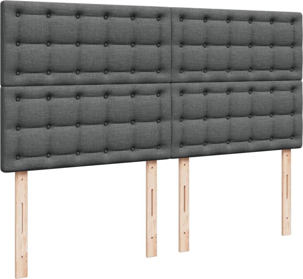Box spring postel s matrací tmavě šedá 180x200 cm textil 3292882