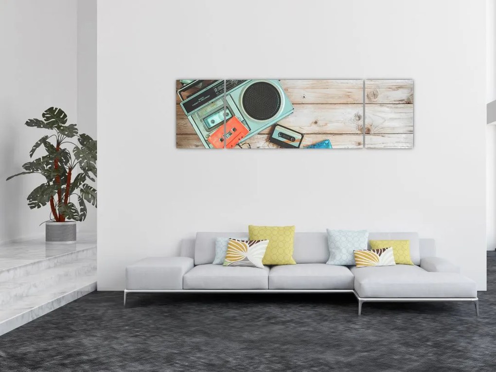 Obraz - Retro rádio (170x50 cm)