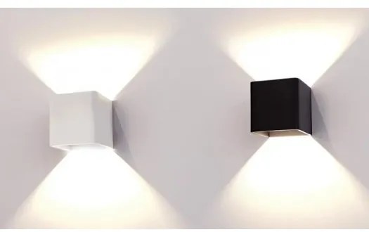 Esyst s.r.o. Nástěné 2x6W LED svítidlo s nastavitelným úhlem, bílé, teplá bílá