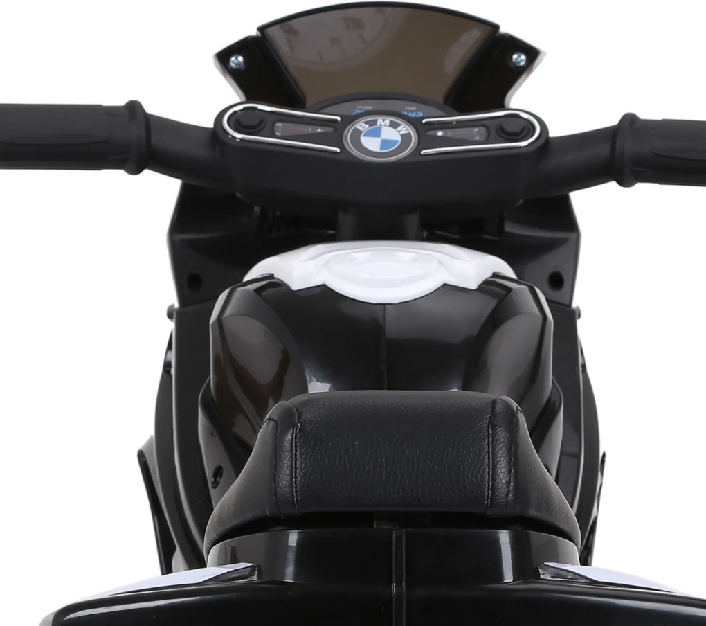 HOMCOM BMW S1000RR licenční dětská elektrická motorka dětské vozidlo s baterií, tříkolka, ocel, černá, 66x37x44 cm