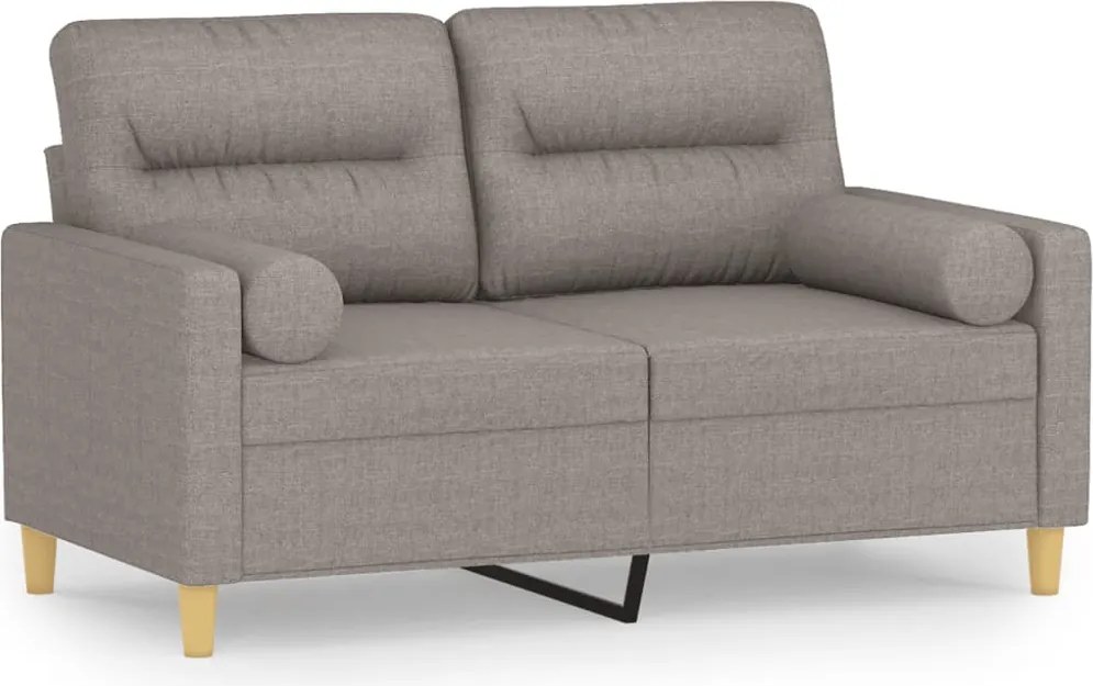 2místná pohovka s polštáři taupe 120 cm textil 3200820