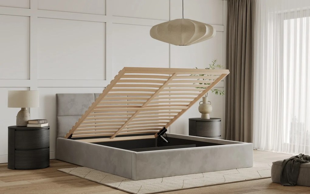Postel TIVOLI 140x200 zelená s úložným prostorem