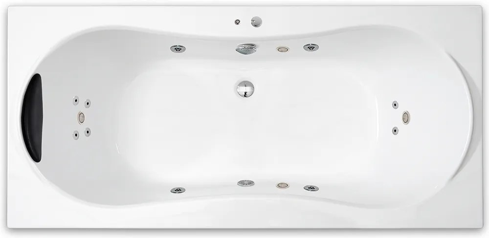 Arttec KRONA SURF CHROMO 180 x 80 cm PAN04392 hydromasážní vana