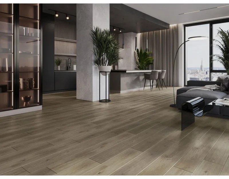 Mexen Perry, vinylová podlaha 1227 x 187 mm LVT Dryback 2,5 mm, PVC podklad, 4stranná V-drážka, dub, F1321-1227-187-255-4V1-01