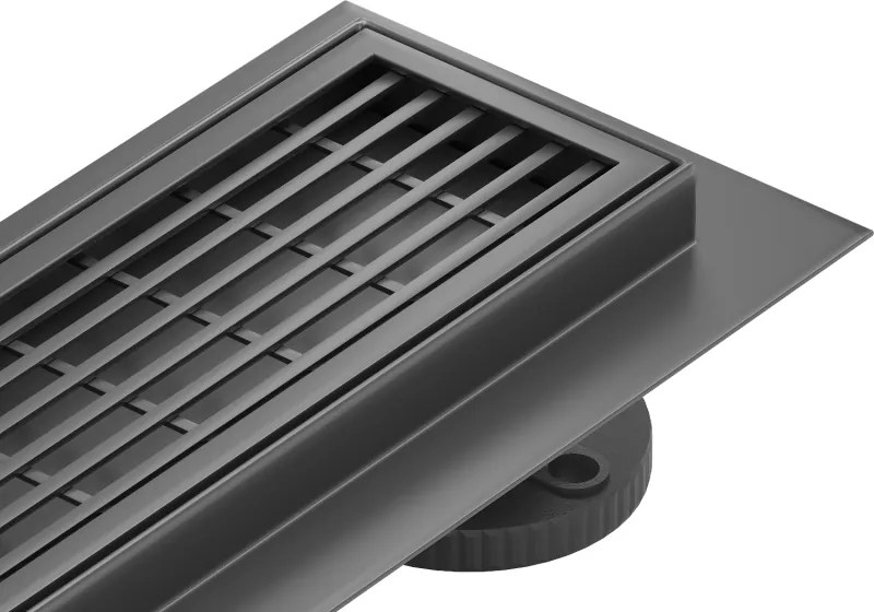 Mexen Flat 360°, nerezový sprchový žlab vzor M33 100 cm, černá matná, 1733100-40