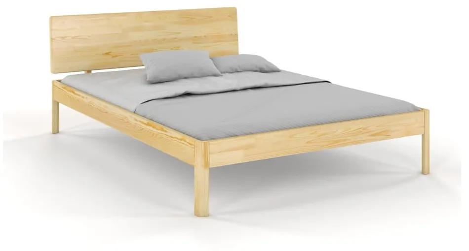 Dvoulůžková postel z borovicového dřeva 160x200 cm v přírodní barvě Ammer – Skandica