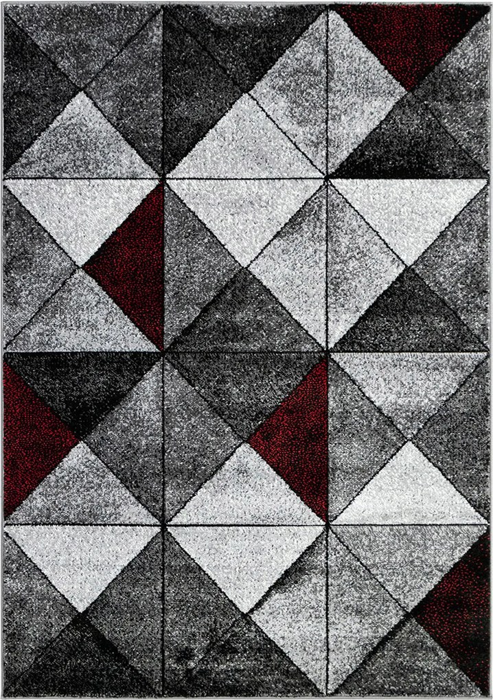 Kusový koberec Alora A1045 Red, 120x170, šedá, kancelária, Ayyildiz