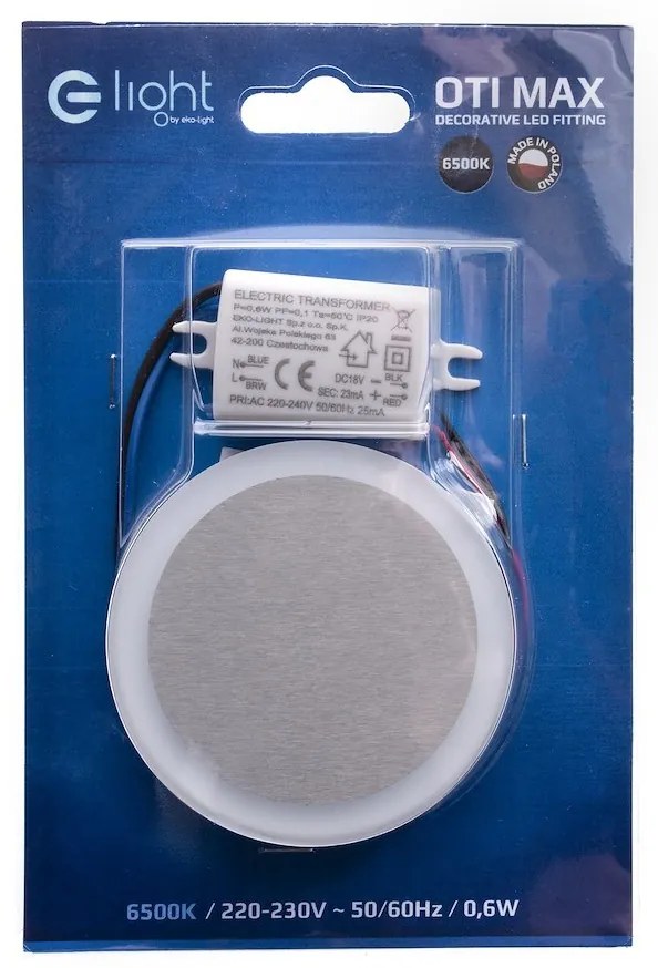 Schodišťové LED svítidlo Oti Max, 1x LED 0,6w, 6500k, s