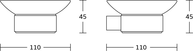 Mexen Adox, nástěnná mýdlenka, chromová, 7018239-00