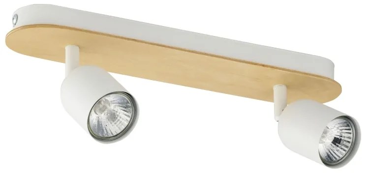 TK LIGHTING Bodový lustr - TOP 3295, 230V/10W/2xGU10, bílá/borovice