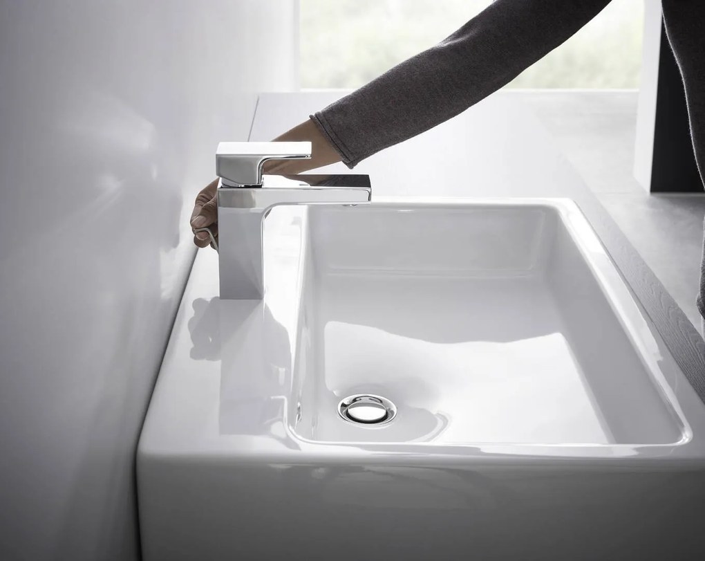 Hansgrohe Vernis Shape, umyvadlová baterie s výpustí, EcoSmart, chromová, 71561000