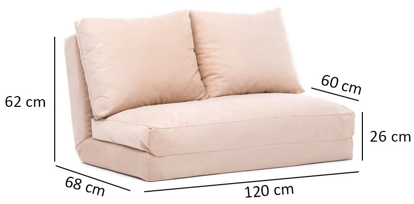 Hanah Home Pohovka TAIDA krémová 859FTN1268