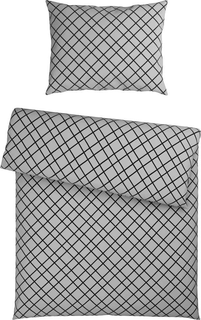 XXXLutz POVLEČENÍ, flanel, šedá, 140/200 cm Esposa - Povlečení - 004624003403
