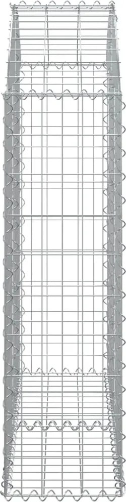 Klenutý gabionový koš 100 x 30 x 100/120 cm pozinkované železo 153425