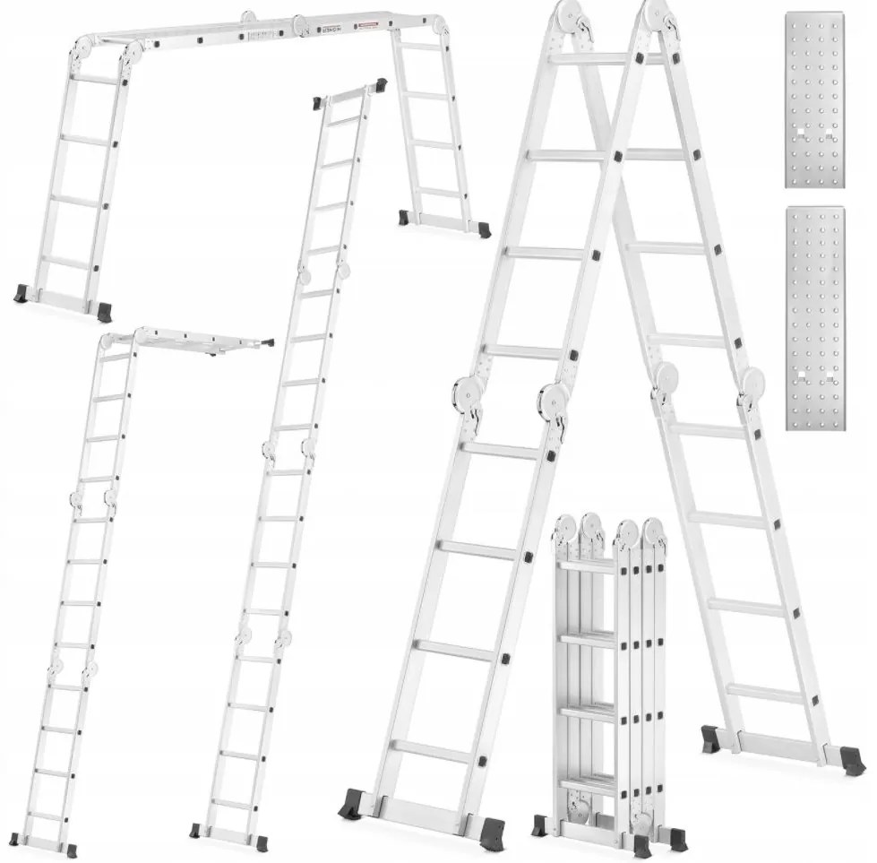 Kloubový žebřík G21 4x4 příčky vč. podlážky, 6390463,