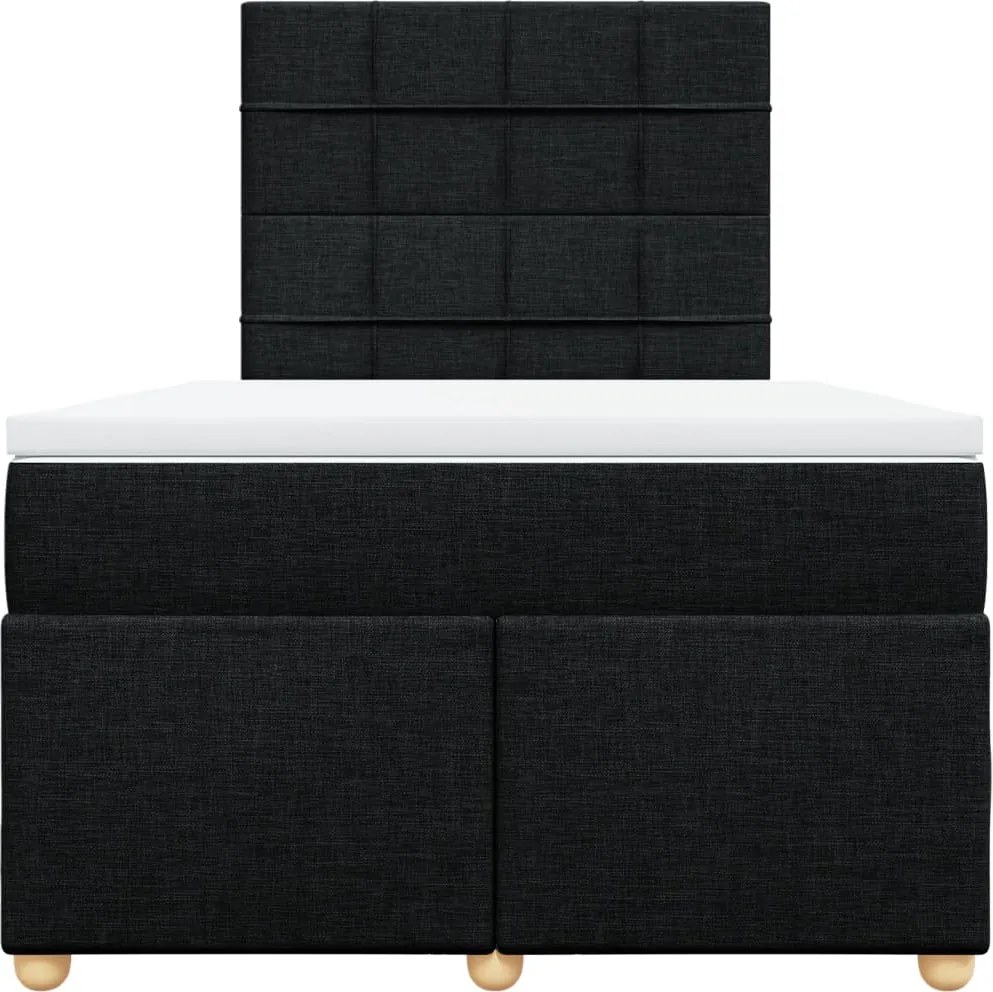 Box spring postel s matrací černá 120x190 cm textil 3291221