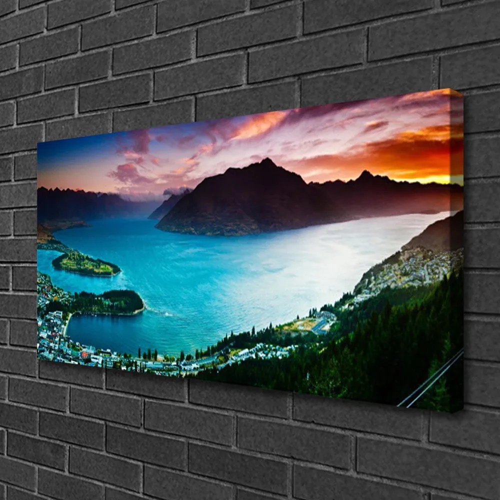 Obraz na plátně Poloostrov Hory Krajina 120x60 cm