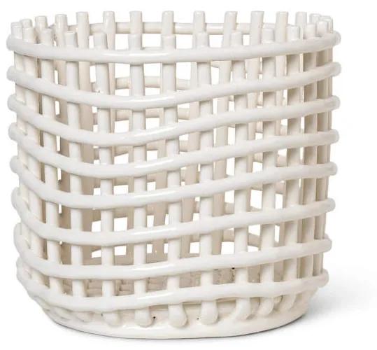 Ferm Living Organizér Ceramic Basket Large, off-white